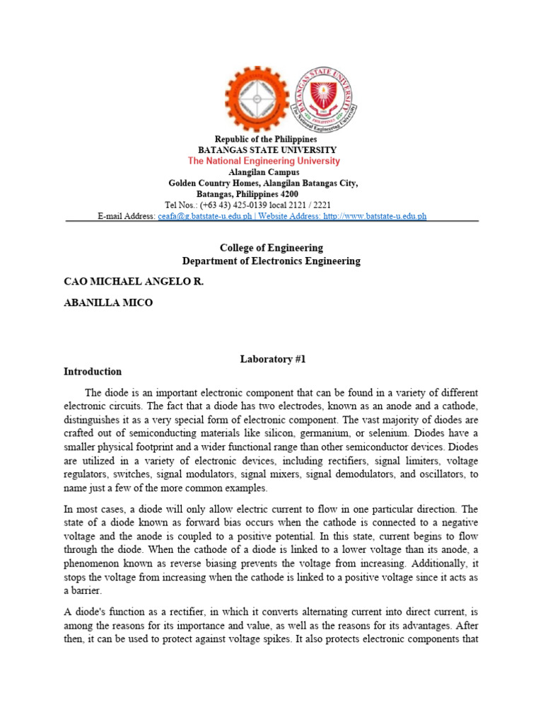 Abanilla Cao Laboratory 1 | PDF