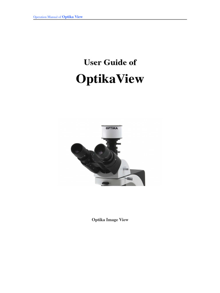 Optika View V1.0 ENG Rev00 | PDF