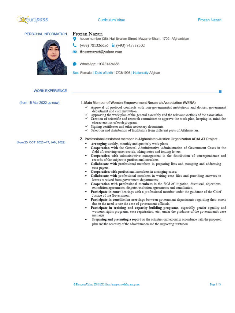 Frozan CV… | PDF