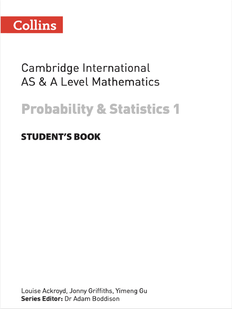Cie Mathematics 1 Student Book For 11 Grade (Collins UK) | PDF