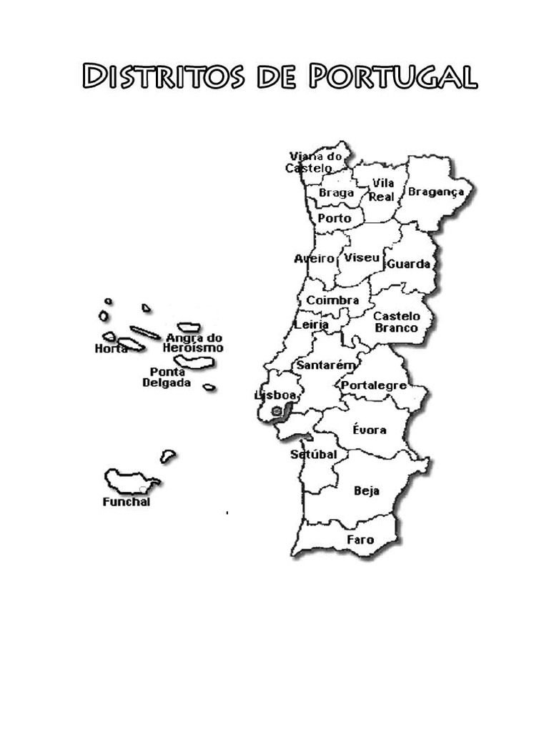 Mapa Portugal Para Pintar | PDF