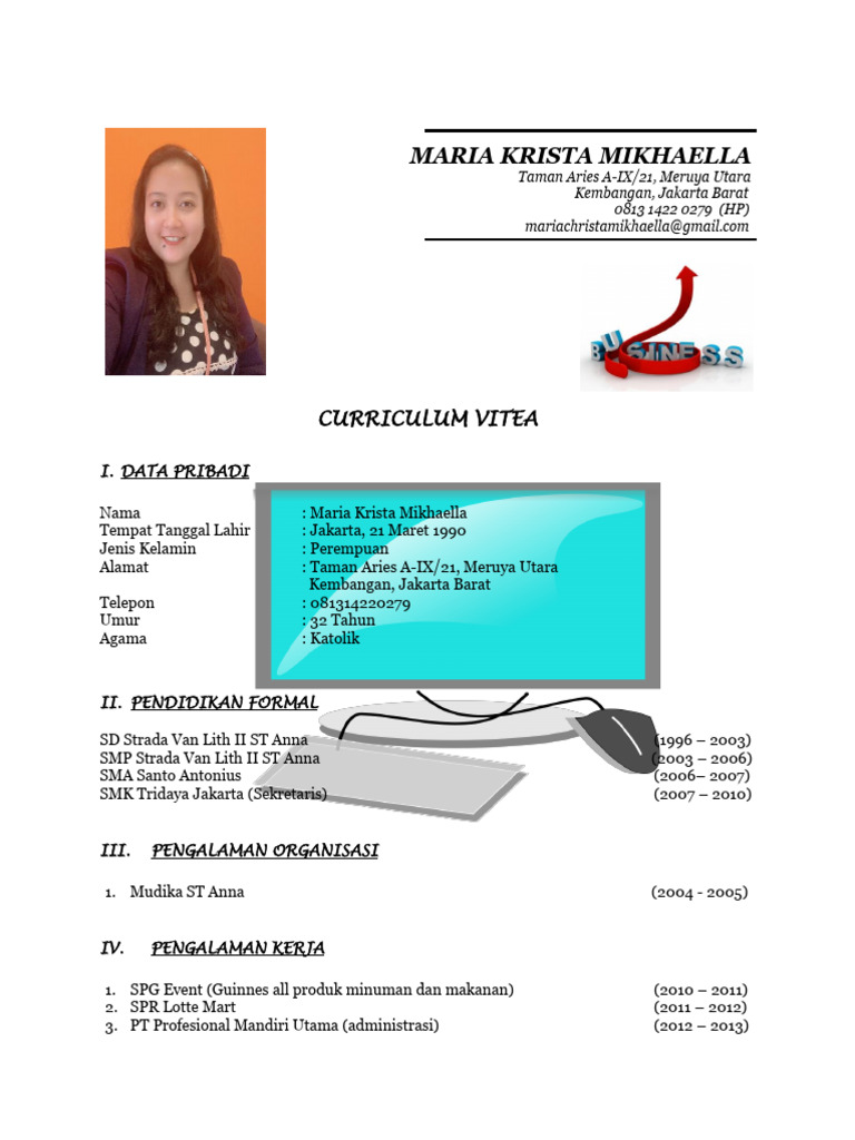 CV Maria Krista M | PDF