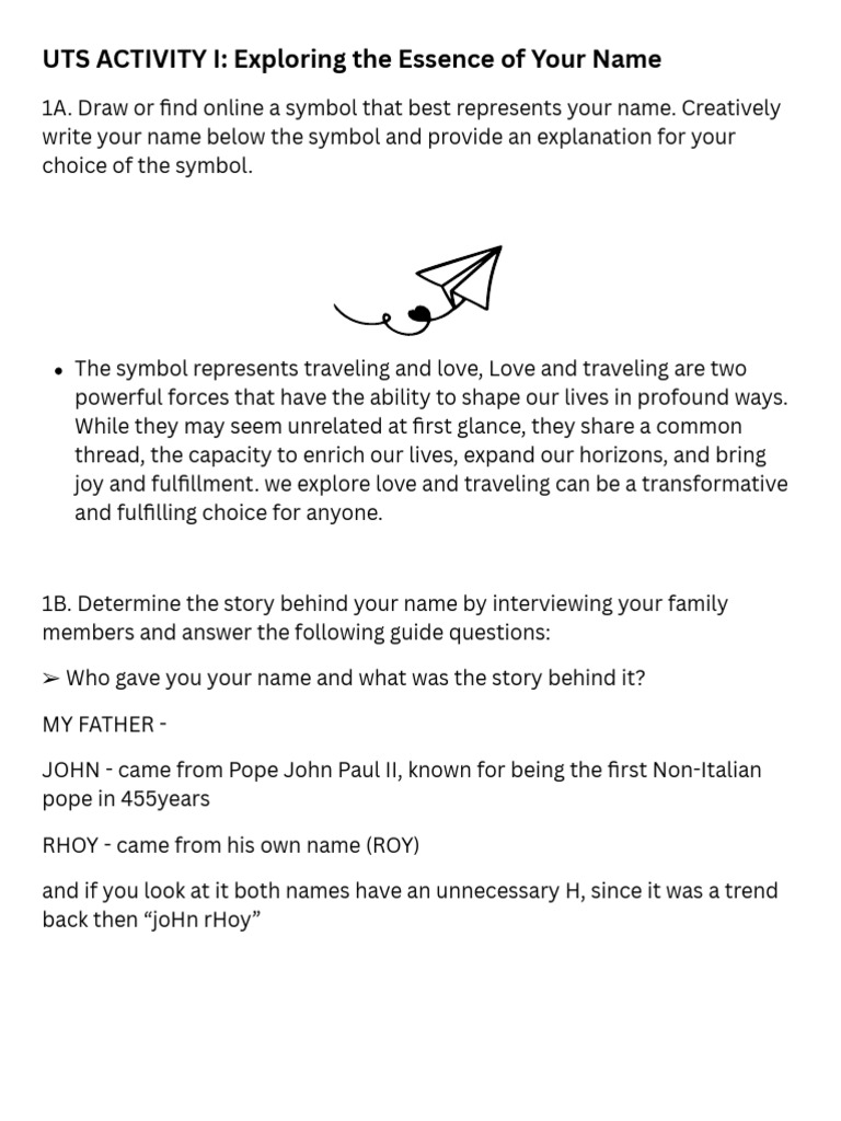 UTS-ACTIVITY-I-Exploring-the-Essence-of-Your-Name-1 | PDF