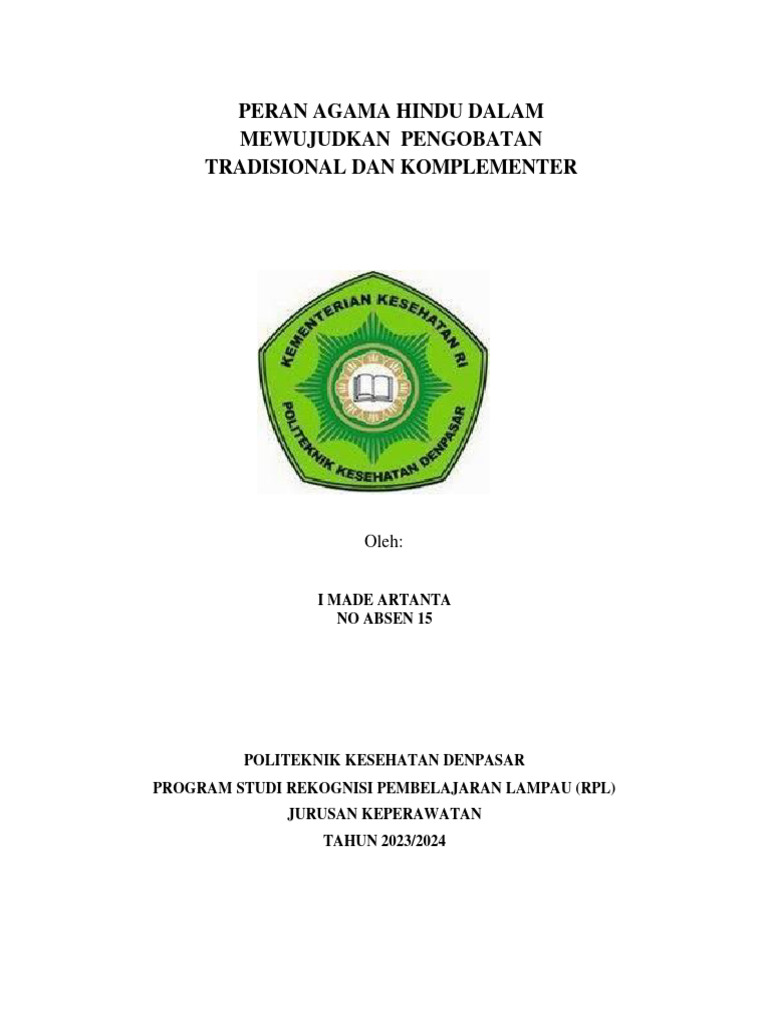 15 I Made Artanta Pengobatan Modern Tradisional Komplementer | PDF