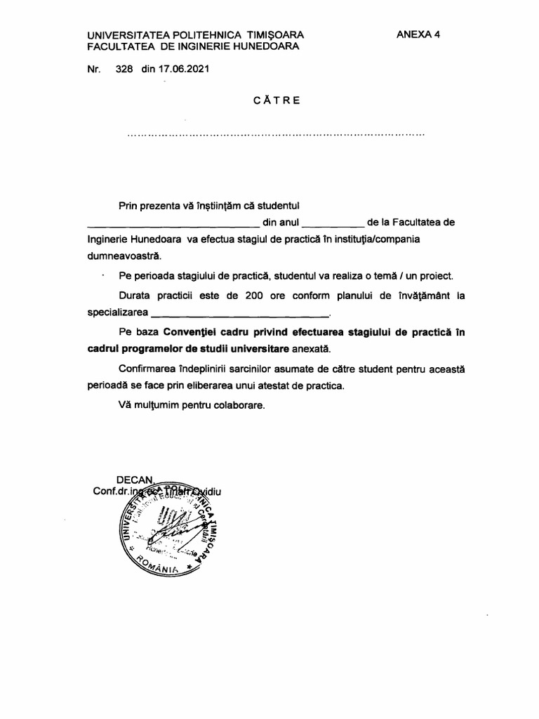 Adresa Instiintare Firme | PDF