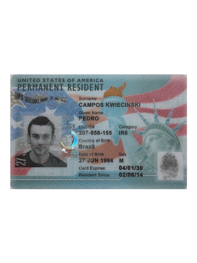 Permanent Resident Card | PDF