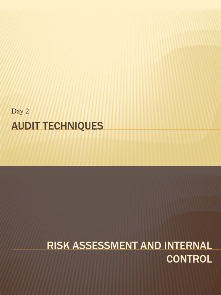 Day 2 Risk Assessment and Internal Control | PDF | Internal Control ...
