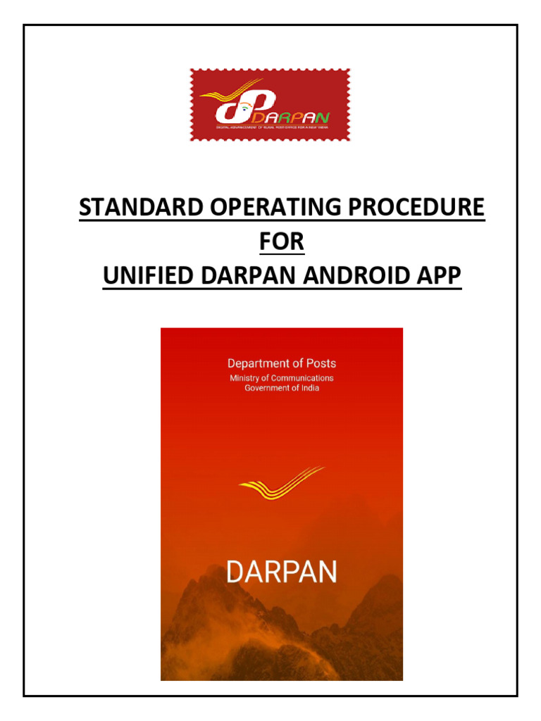 Standard Operating Procedure FOR Unified Darpan Android App | PDF