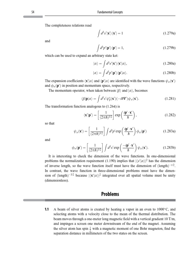 ch1 Probs | PDF | Hamiltonian (Quantum Mechanics) | Eigenvalues And Eigenvectors
