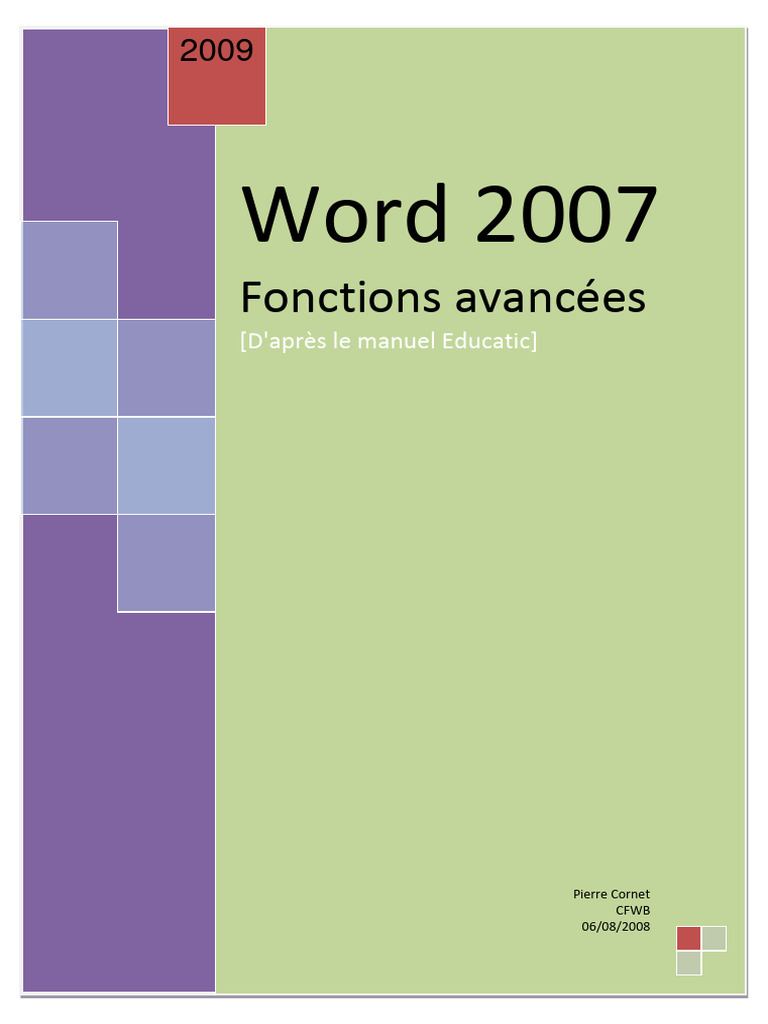Exercices progressifs sur le Word avancé 2007 (1) | PDF