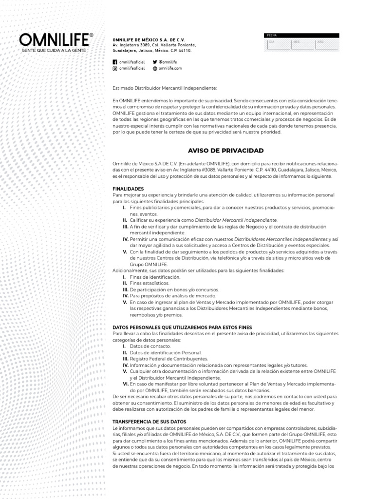 Aviso de Privacidad 240323 | PDF
