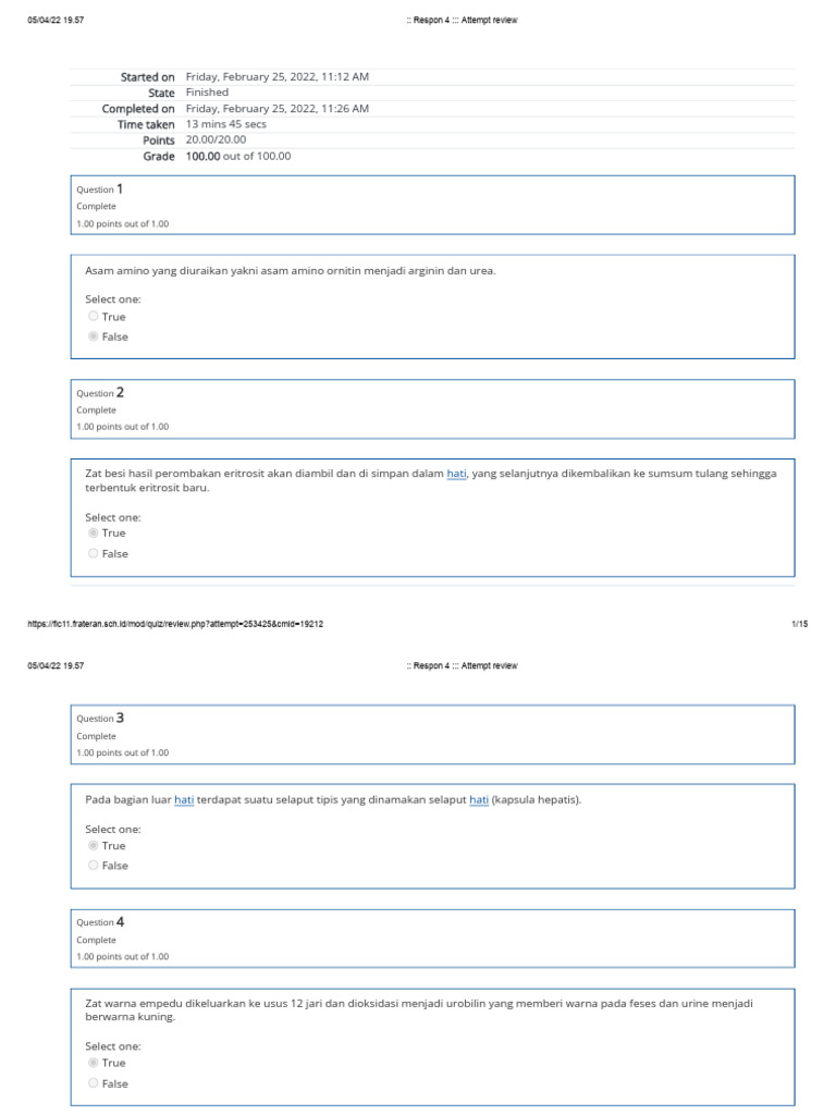 Respon 4a - Attempt Review | PDF