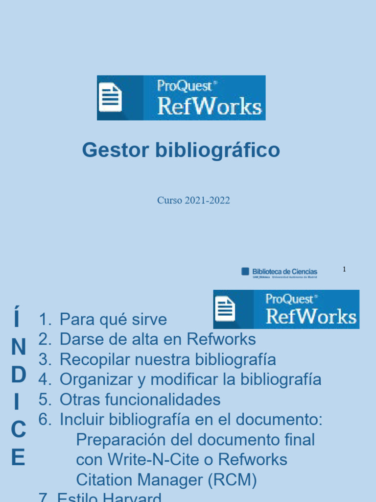Refworks Nuevo Ambientales Sept 2021 | PDF
