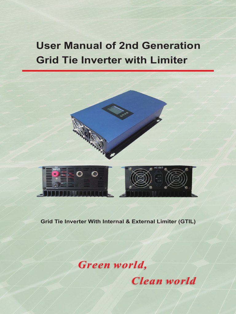 2000W - WIND - User Manual of 2nd Generation GTIL Másolata | PDF