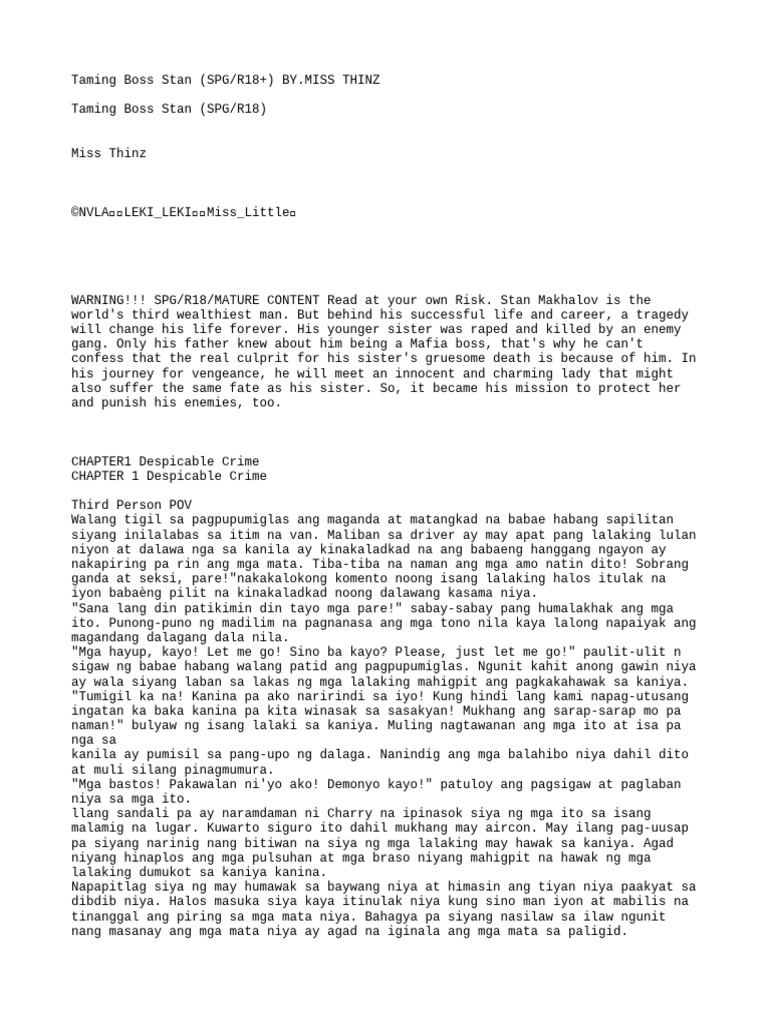 Taming Boss Stan SPG R18 | PDF