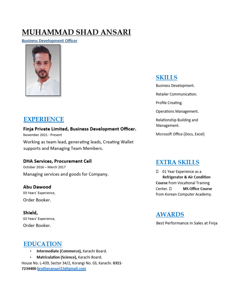 Muhammad Shad Ansari: Skills | PDF