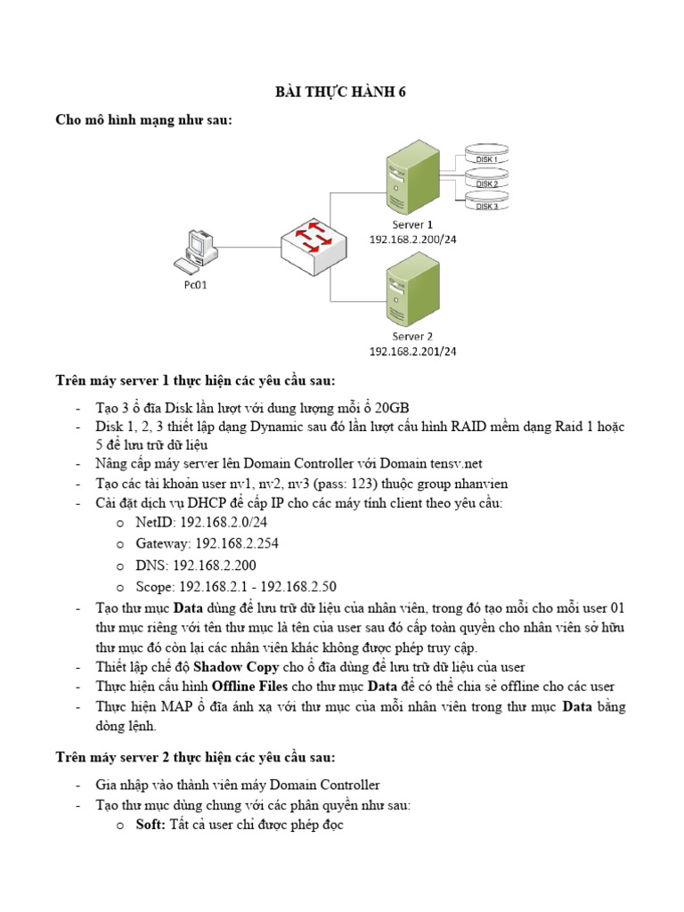 TH06 - Cau hinh DFS va RAID | PDF