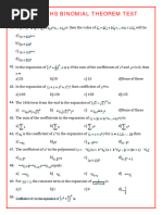BINOMIAL THEOREM. Practice Sums With Key PDF | PDF | Algebra | Elementary Mathematics