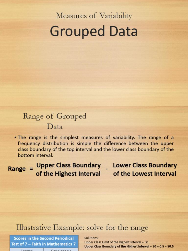 Measures of Variability: Grouped Data | PDF | Teaching Methods & Materials
