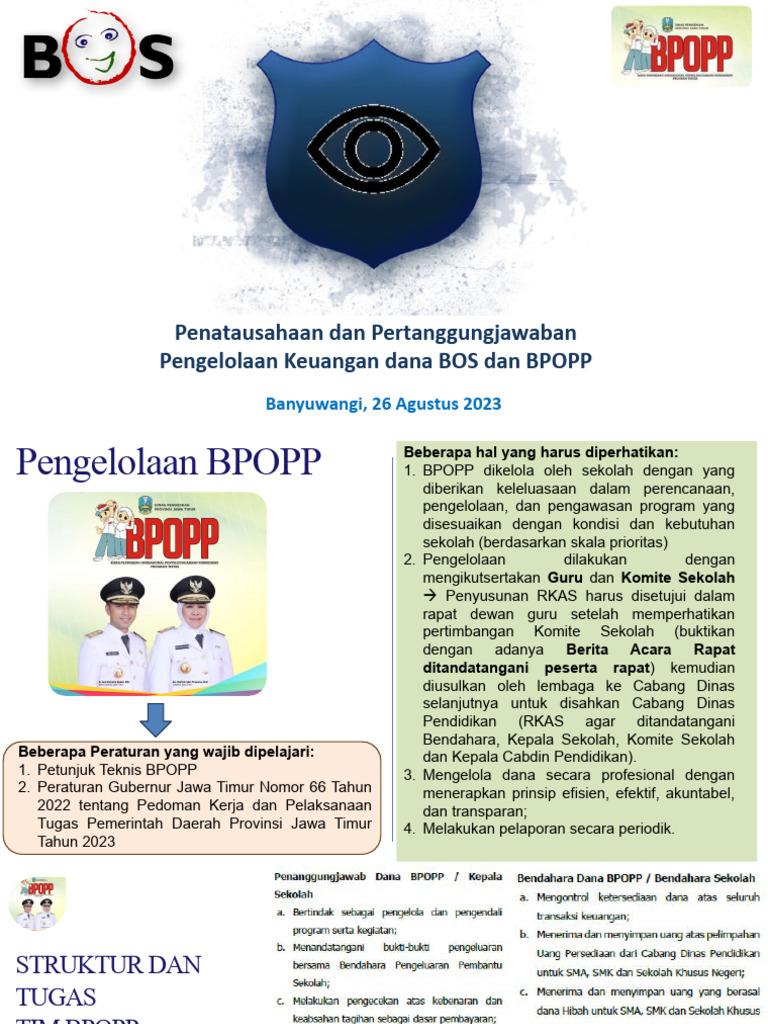 Panduan Pengelolaan Dana BPOPP Sekolah | PDF