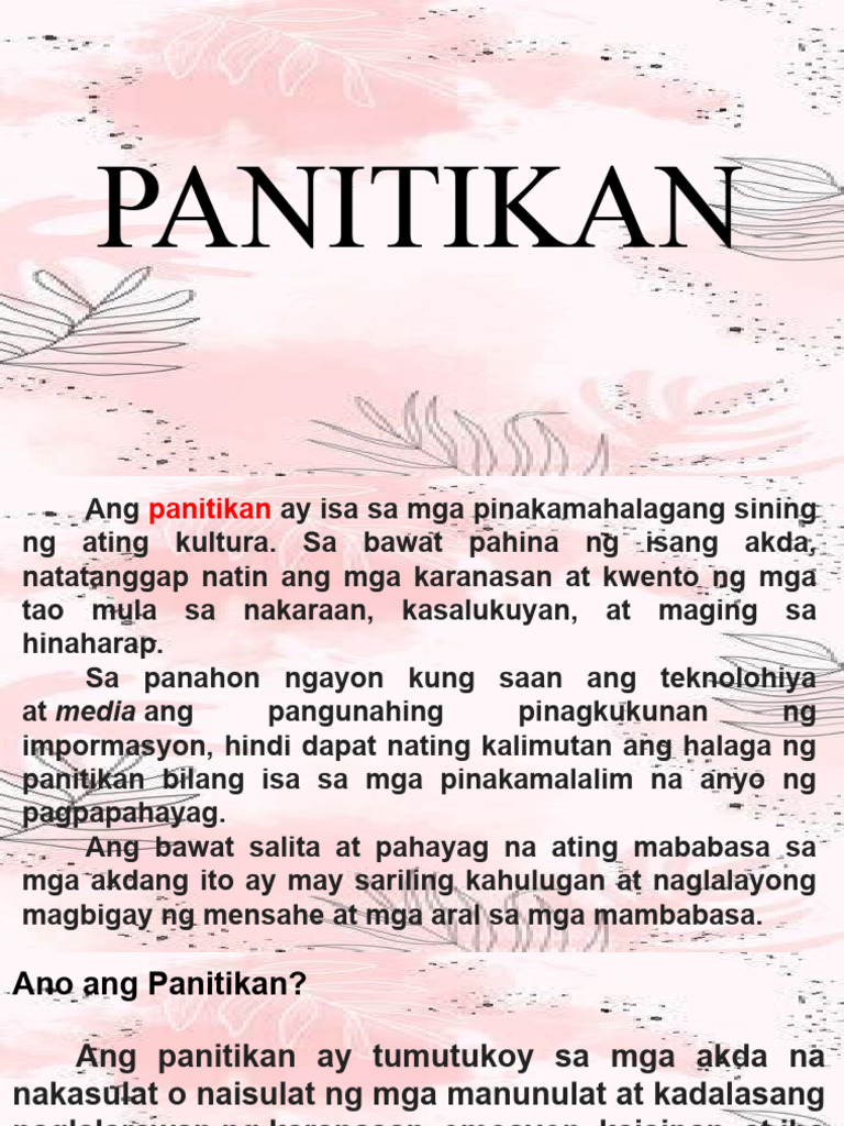 Kahulugan NG Panitikan | PDF