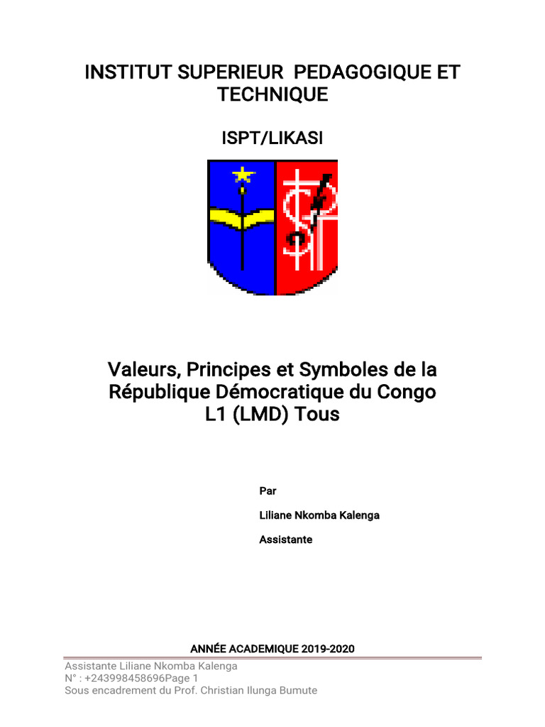 Valeurs et Symboles de la RDC | PDF
