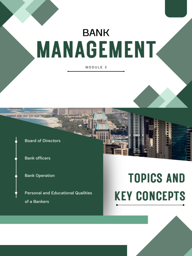 Module 3-Bank Management | PDF