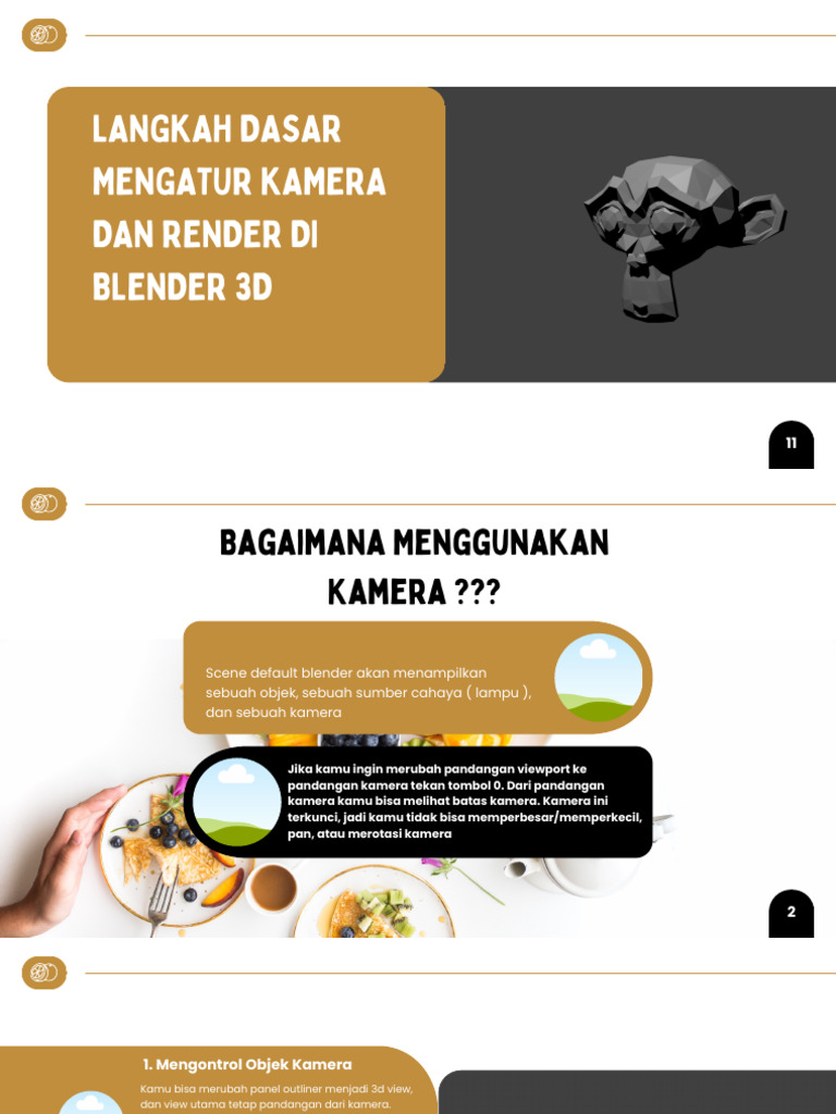 Langkah Dasar Mengatur Kamera Dan Render Di Blender 3D | PDF