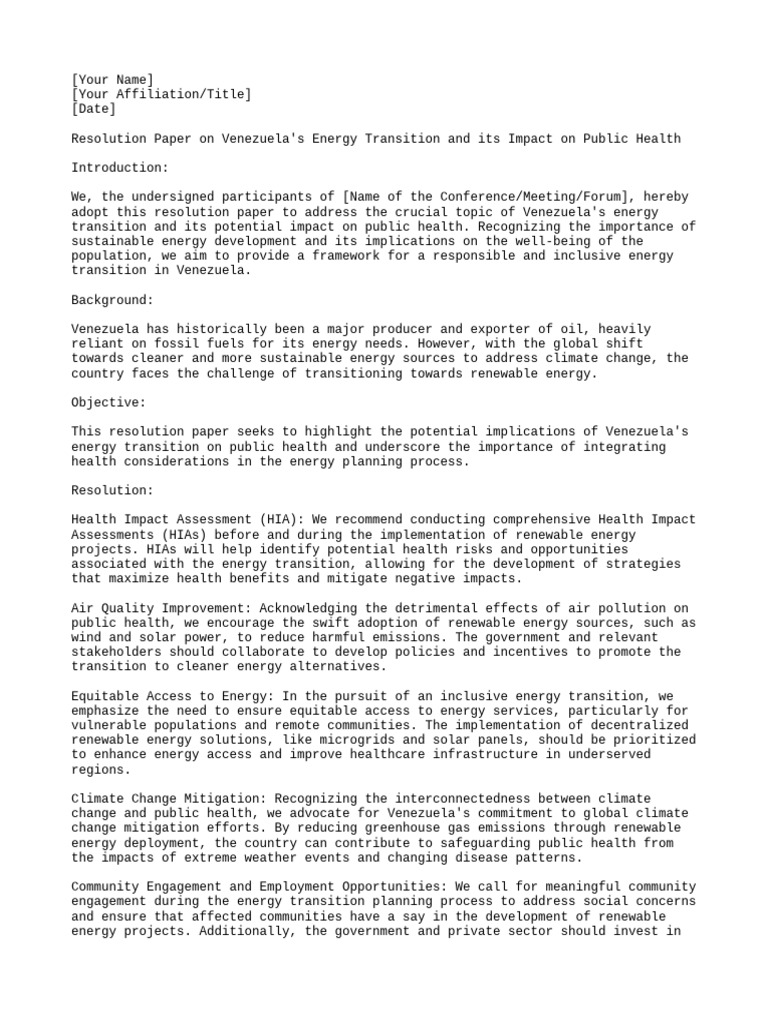 Sample Resolution Paper | PDF