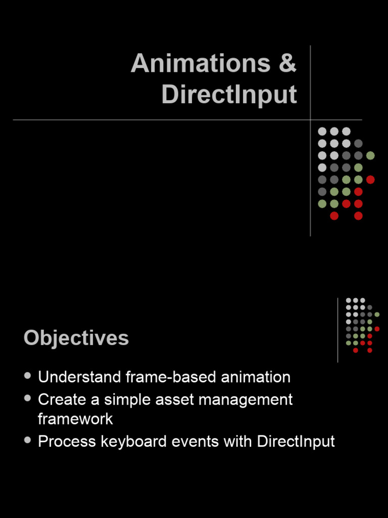 03. Animations DirectInput | PDF | Texture Mapping | Graphics