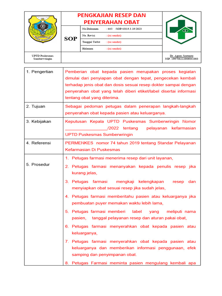 Contoh SOP | PDF