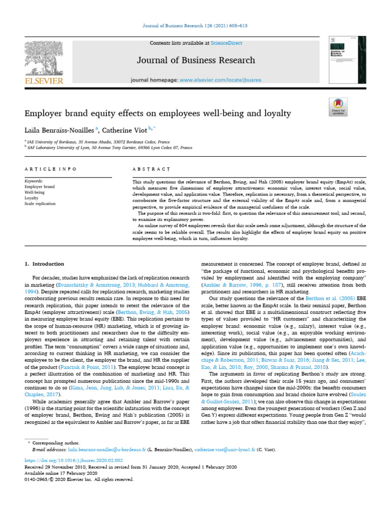 Journal of Business Research: Laïla Benraïss-Noailles, Catherine Viot ...