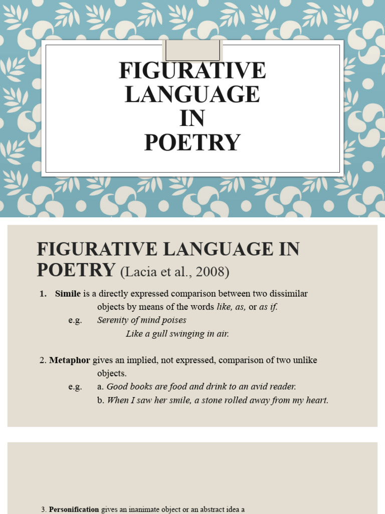 Lesson 6 Figurative Language | PDF