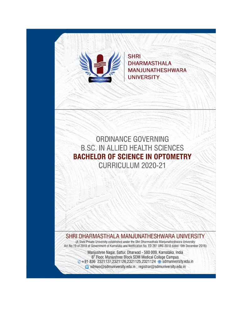 BSC Optometry | PDF | Science & Mathematics