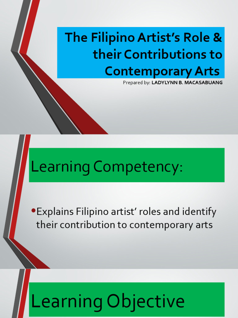 Filipino Artists' Roles in Contemporary Arts | PDF | Art