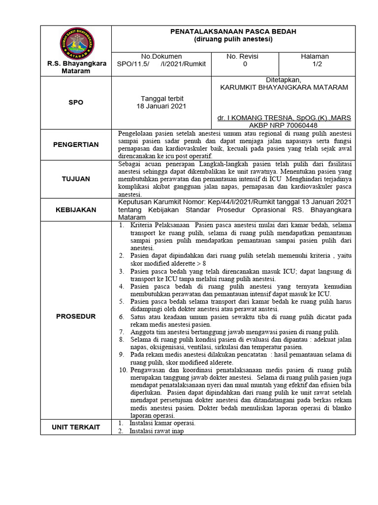 Format Benar Sop | PDF