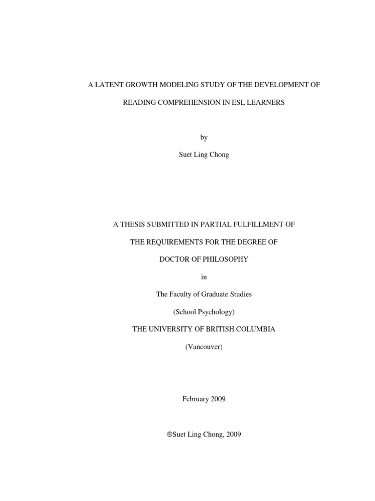 Growth Modelling Reading Comprehension | PDF