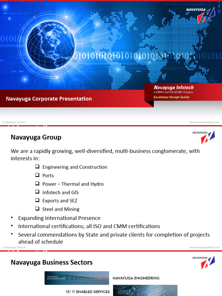 Navayuga Corporate Presentation | PDF | Geographic Information System | Surveying