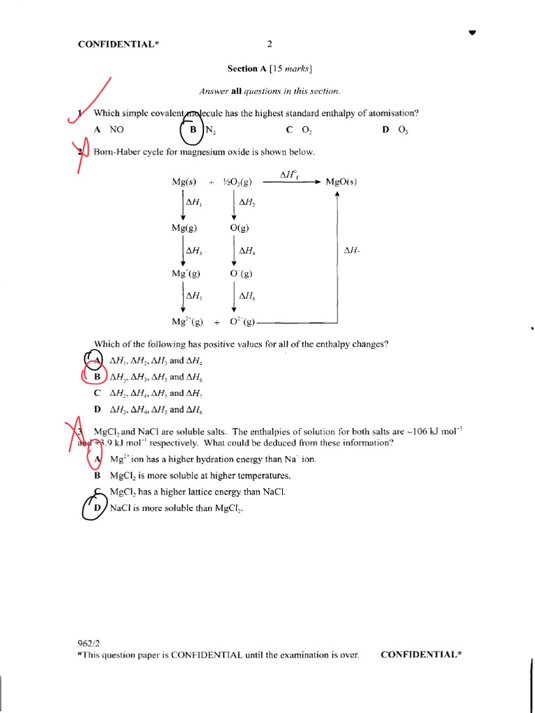 STPM 2015 Chemistry Exam Questions | PDF | Science & Mathematics