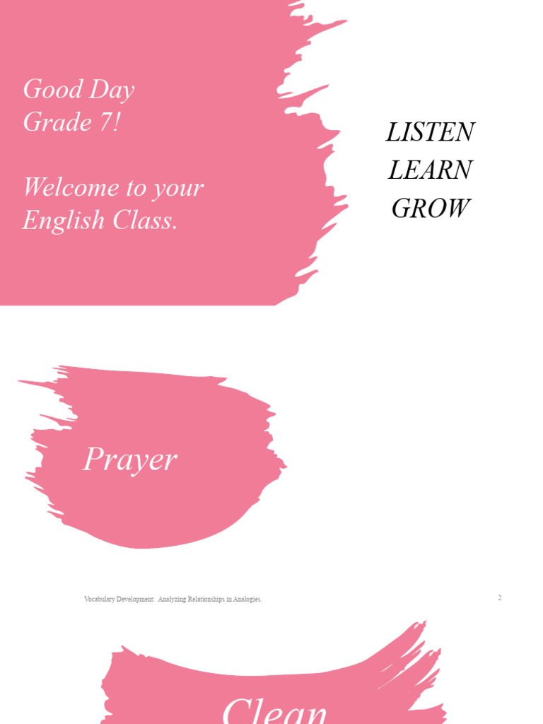 Grade 7 Analyzing Relationships in Analogies. | PDF