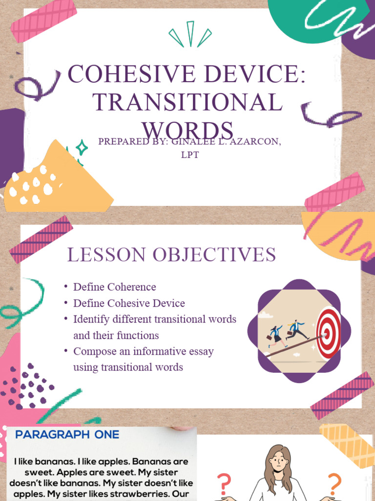 Cohesive Device Grade 8 | PDF