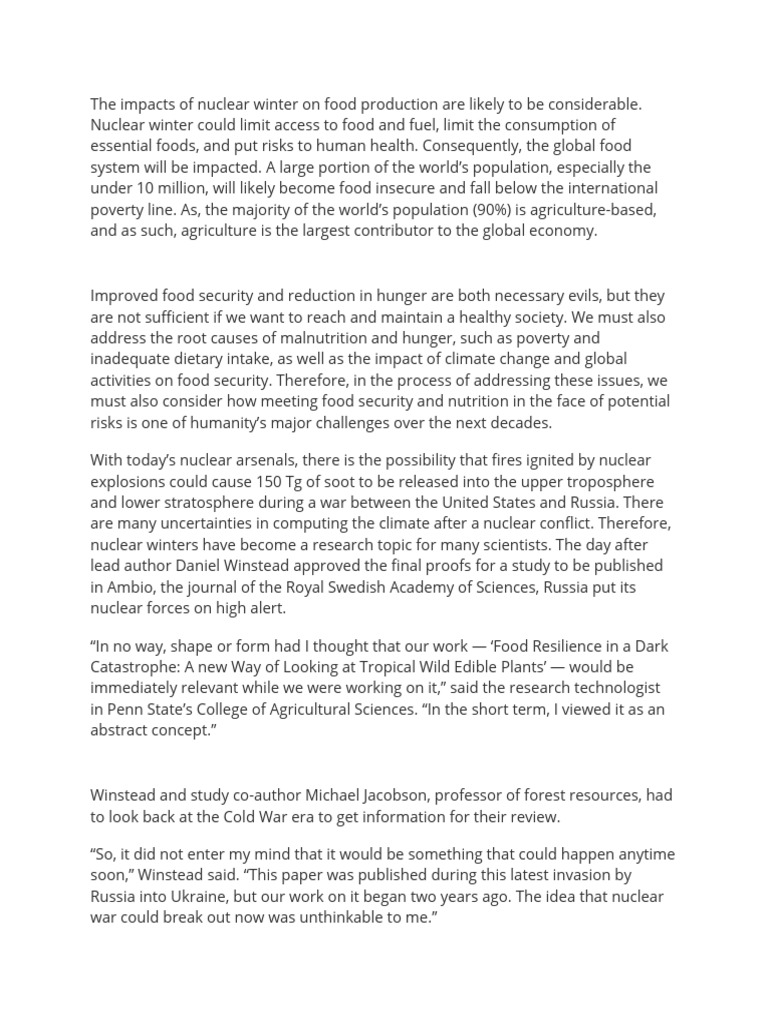 Nuclear Winter | PDF