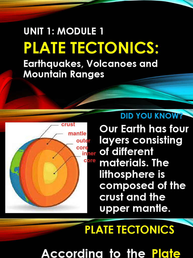 Science10 Unit1 Module1 Plate Tectonics Lecture | PDF | Plate Tectonics ...
