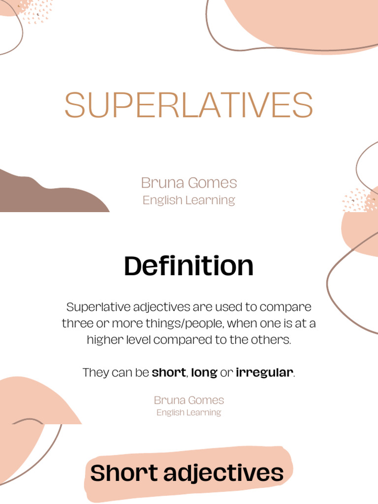 Superlatives for English Learners | PDF | Language Arts & Discipline