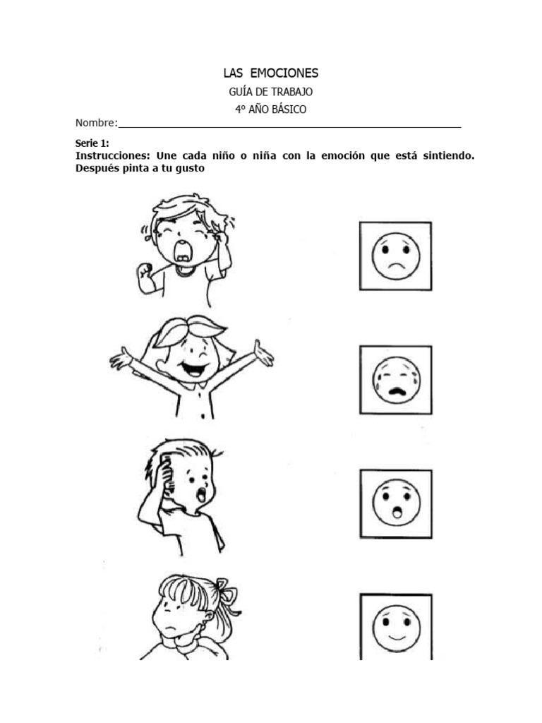 Mis Emociones Para Colorear