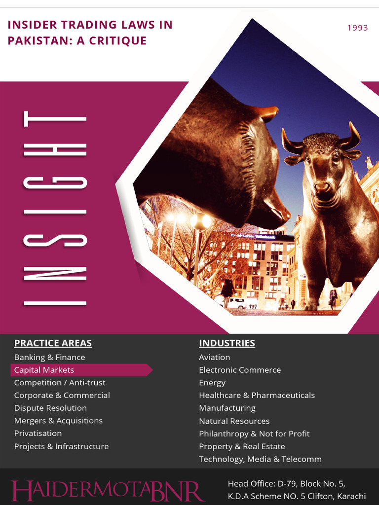 Critique of Pakistan's Insider Trading Laws | PDF
