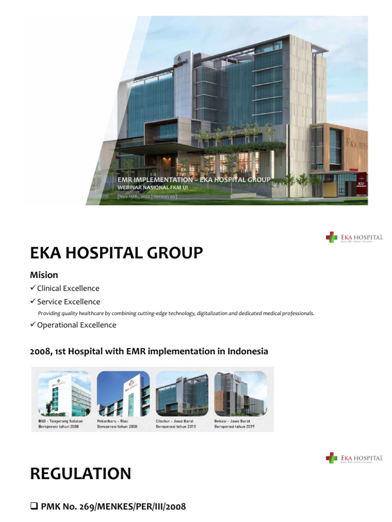 EMR Implementation at Eka Hospital Group | PDF | Electronic Health ...