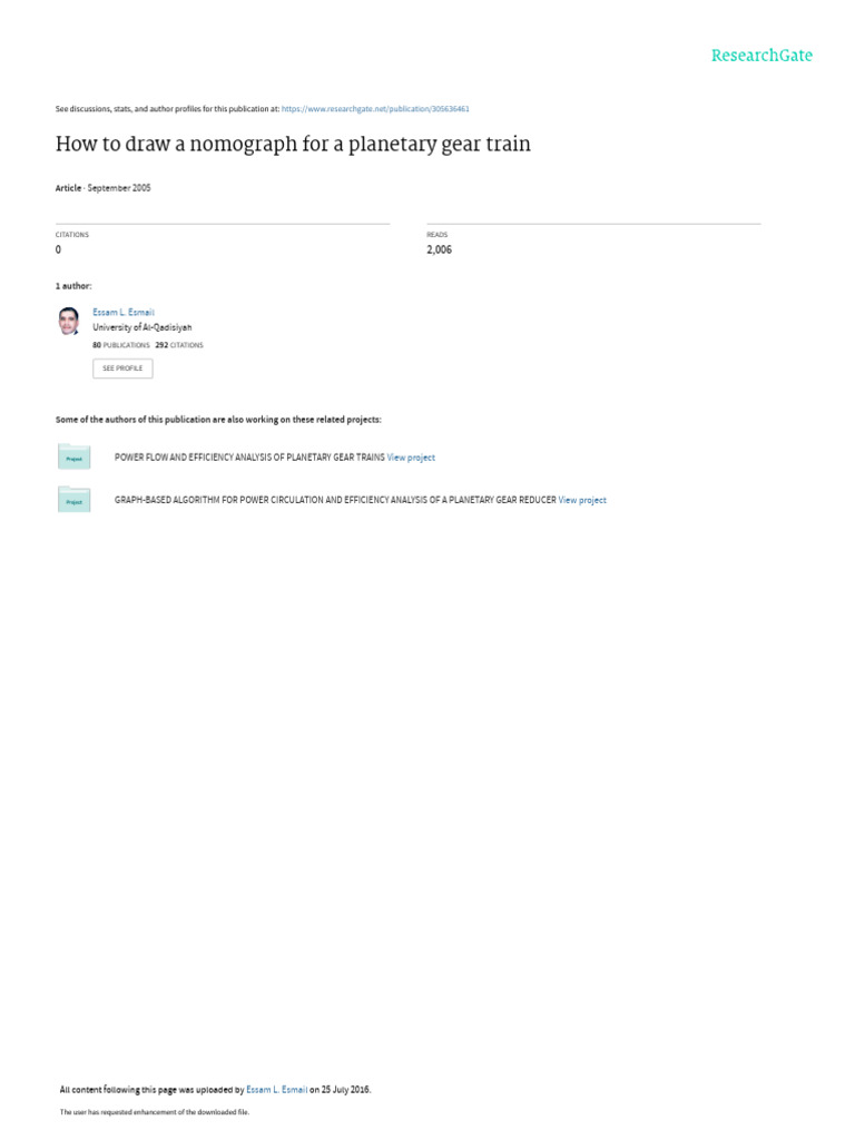 How To Draw Nomograph For Planetary Gearbox | PDF