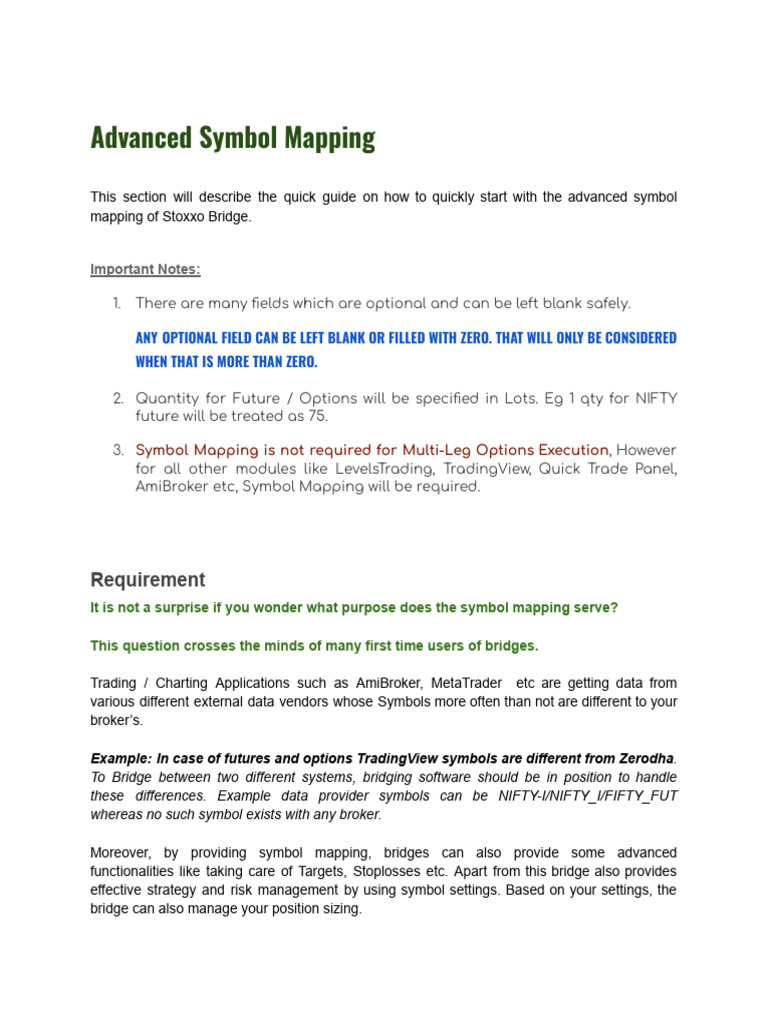 Advanced Symbol Mapping | PDF