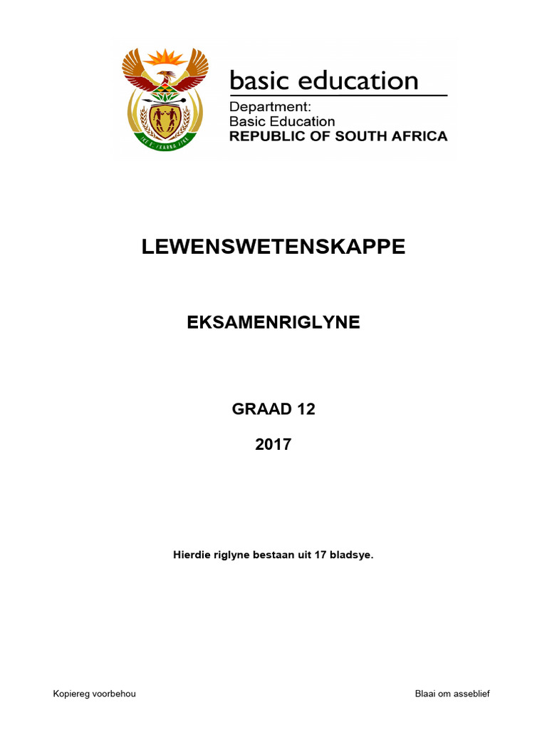 Lewenswetenskappe Alle Vraestelle en Memorandums - zp124286 | PDF
